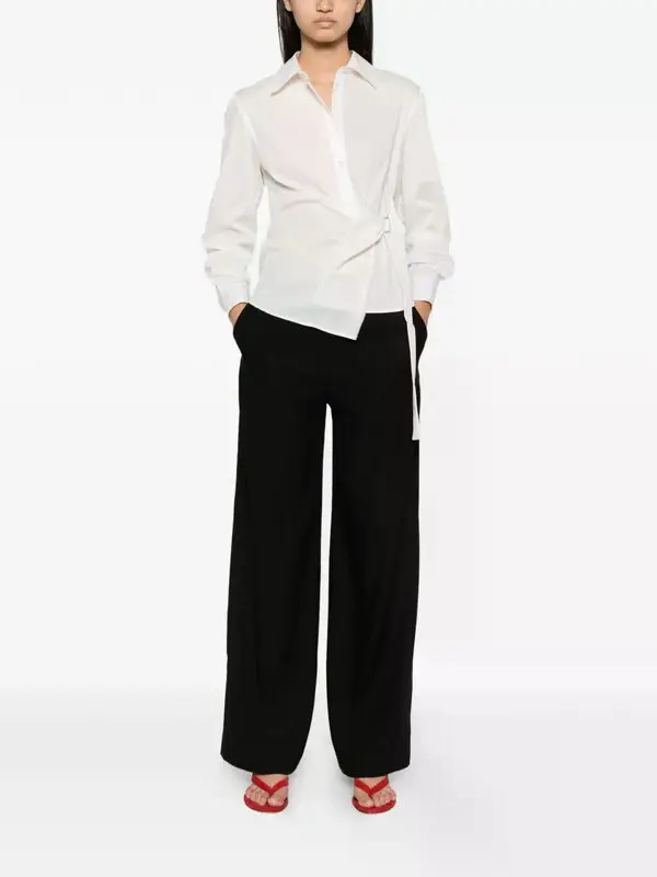 MANUEL RITZ Wrap-design Long-sleeve Shirt