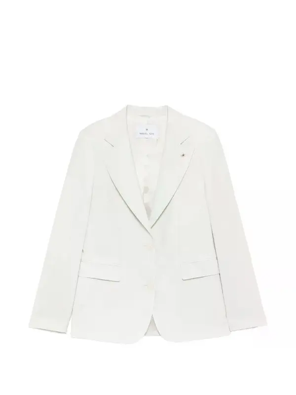MANUEL RITZ Peak-lapels Single-breasted Blazer - Neutrals