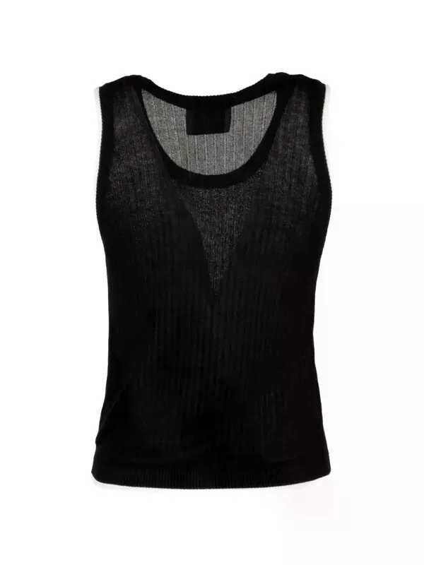 CINQUE Ribbed-knit Tank Top - Black