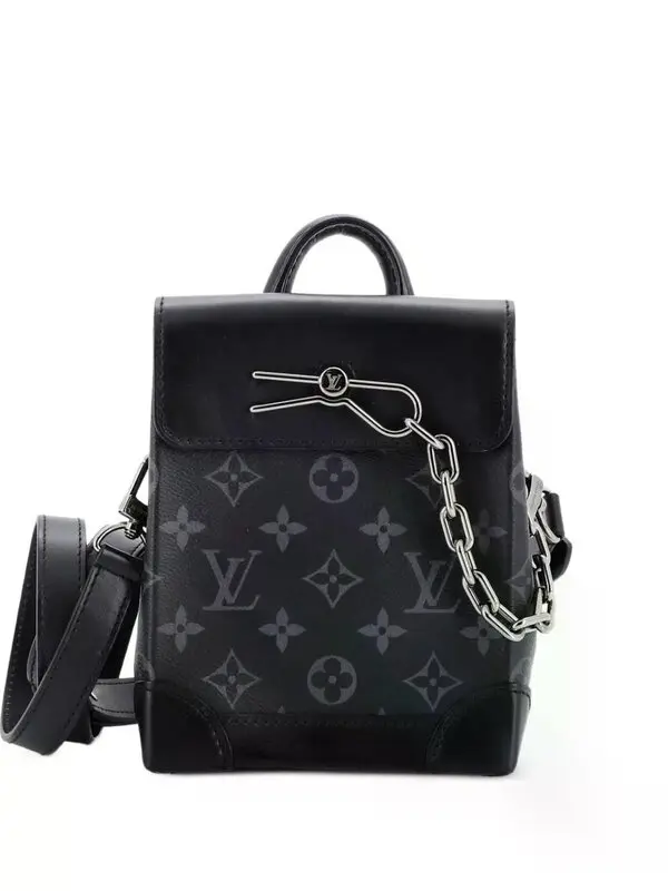 LOUIS VUITTON Steamer Bag Monogram Eclipse Canvas Nano