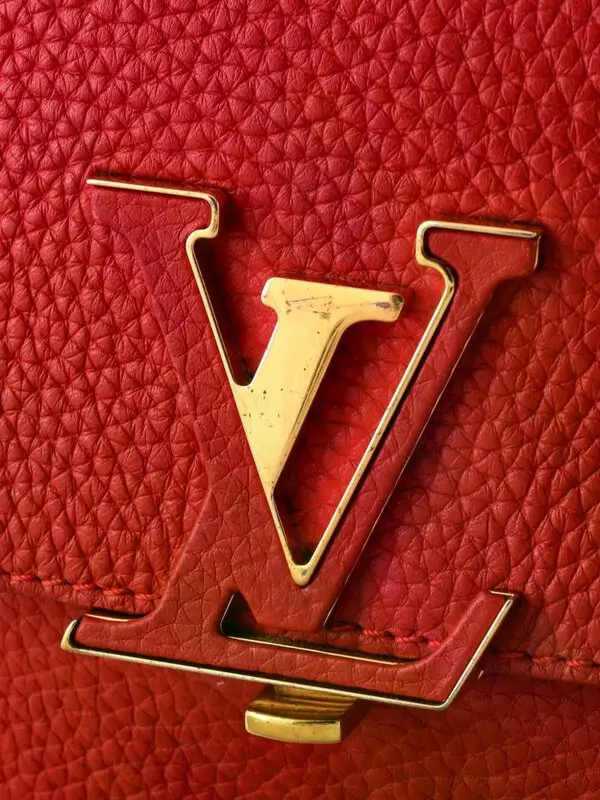 LOUIS VUITTON Volta Leather Satchel - Red