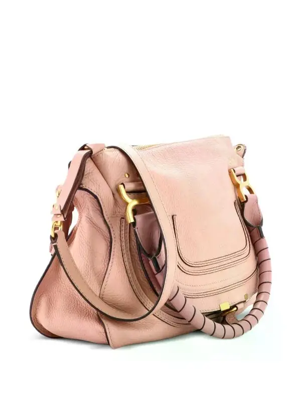 Chloé Marcie Leather Medium Satchel - Neutrals