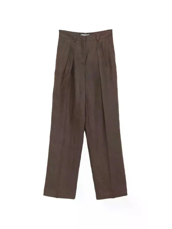 MANUEL RITZ Pleated Flax Trousers