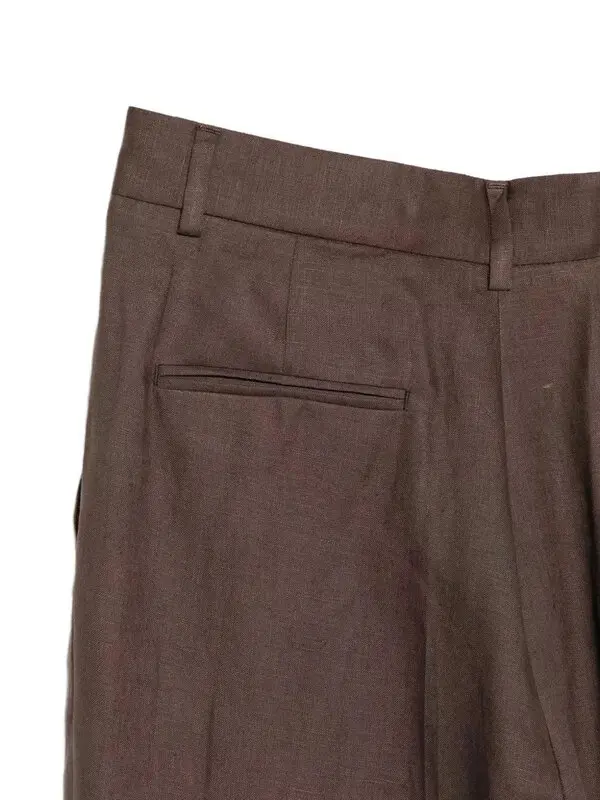 MANUEL RITZ Pleated Flax Trousers
