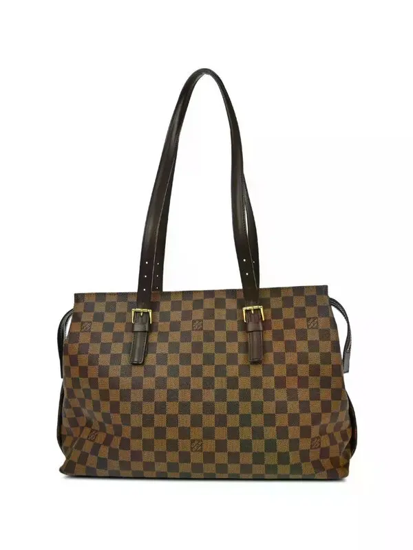LOUIS VUITTON 2005 Chelsea Damier Tote Bag - Brown