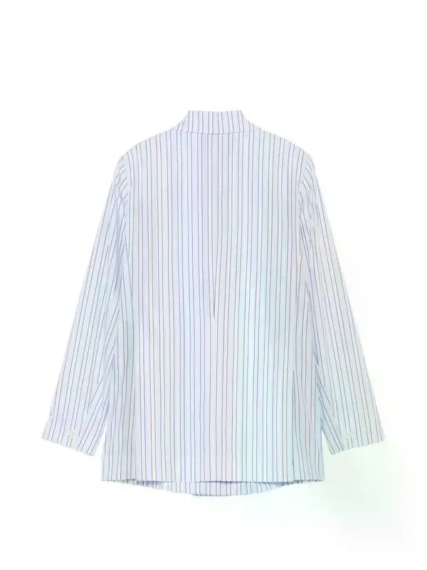 MANUEL RITZ Striped Double-breasted Jacket - Blue