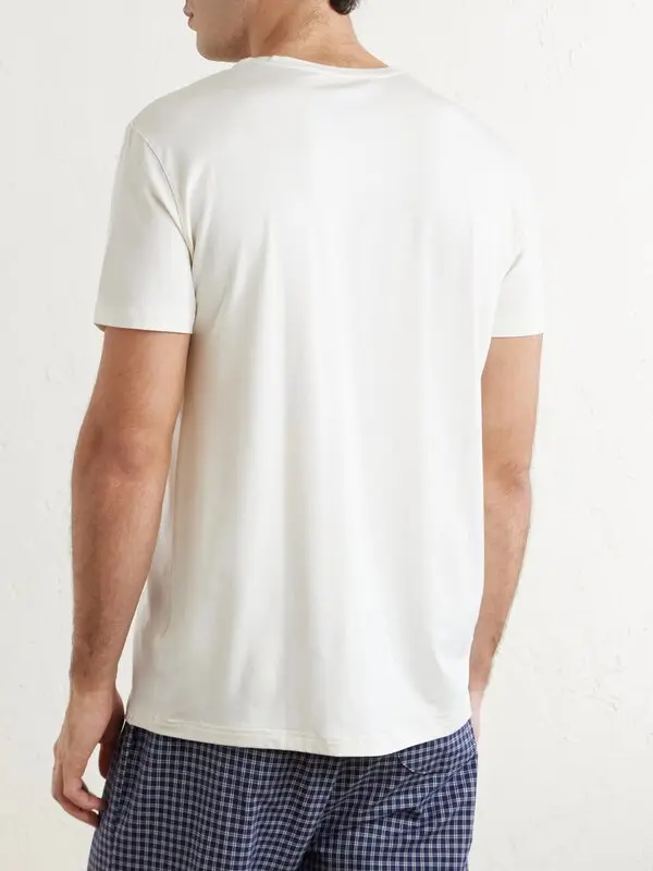 Derek Rose Basel Stretch-jersey T-shirt - Neutrals