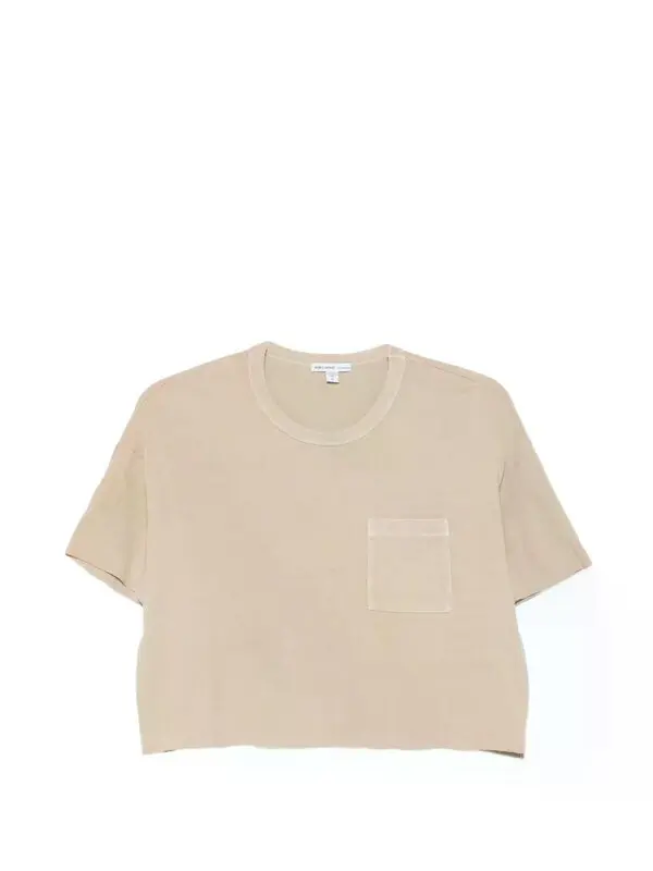 JAMES PERSE Pocket Cropped T-shirt - Neutrals