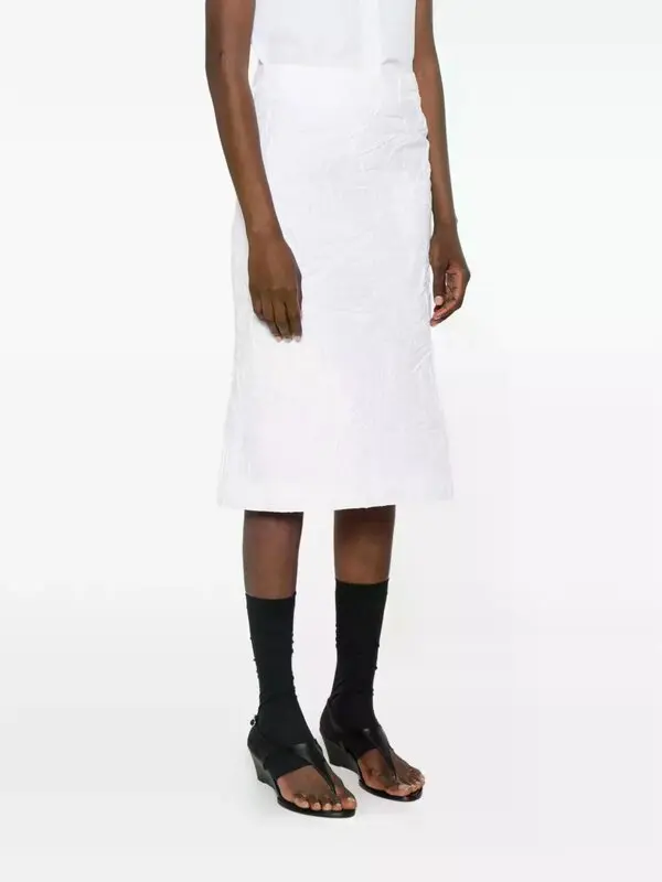 SHUSHU/TONG Crinkled-effect Straight Skirt