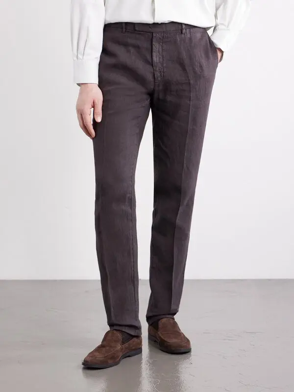 Boglioli Straight-leg Linen Suit Trousers