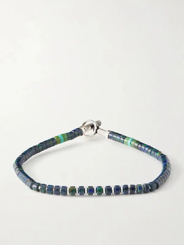 MIKIA Heishi Azurite And Sterling Silver Bracelet - Blue