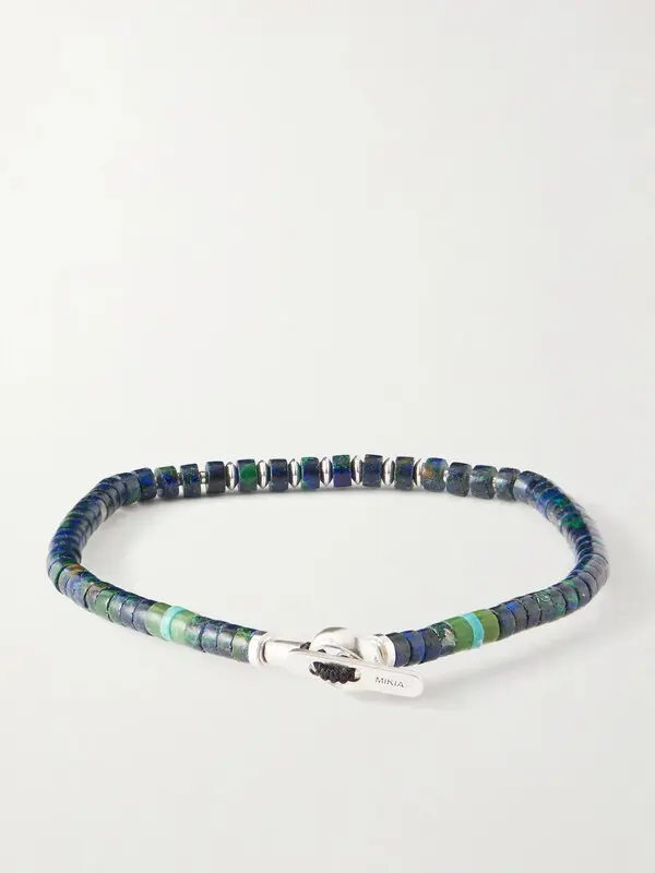 MIKIA Heishi Azurite And Sterling Silver Bracelet - Blue