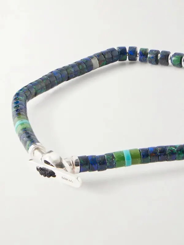 MIKIA Heishi Azurite And Sterling Silver Bracelet - Blue