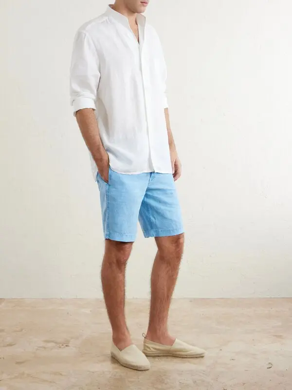 Vilebrequin Straight-leg Garment-dyed Linen Shorts