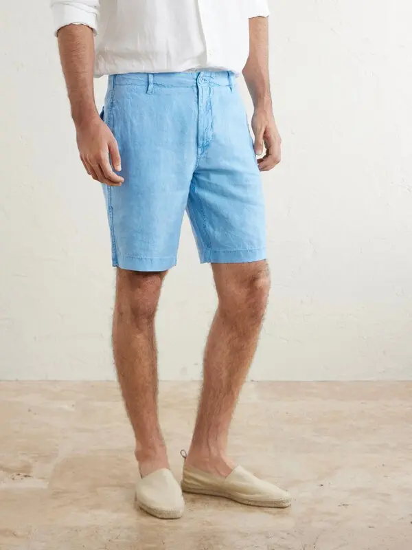 Vilebrequin Straight-leg Garment-dyed Linen Shorts