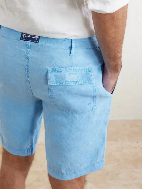 Vilebrequin Straight-leg Garment-dyed Linen Shorts