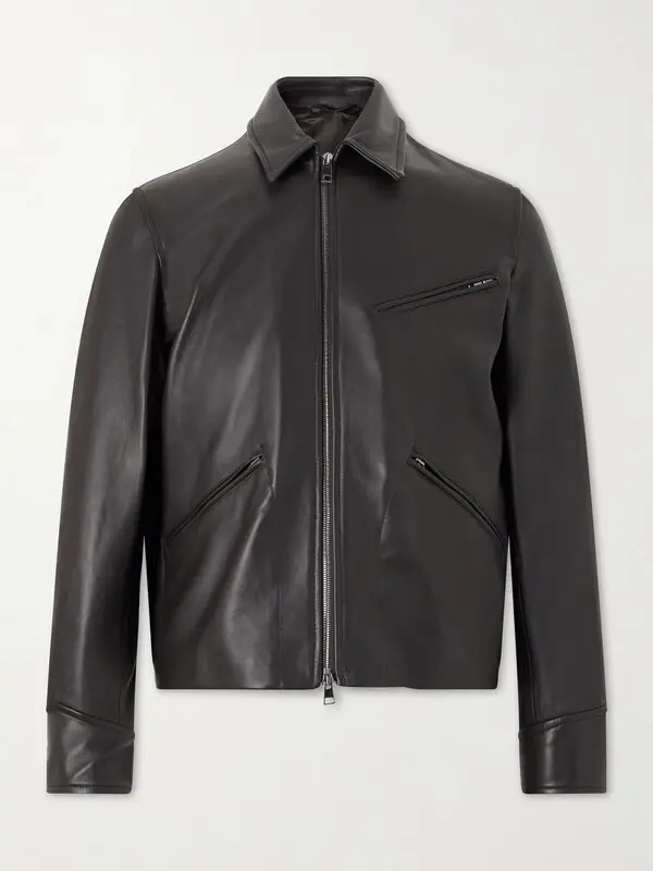 J. MUESER Racer Leather Jacket