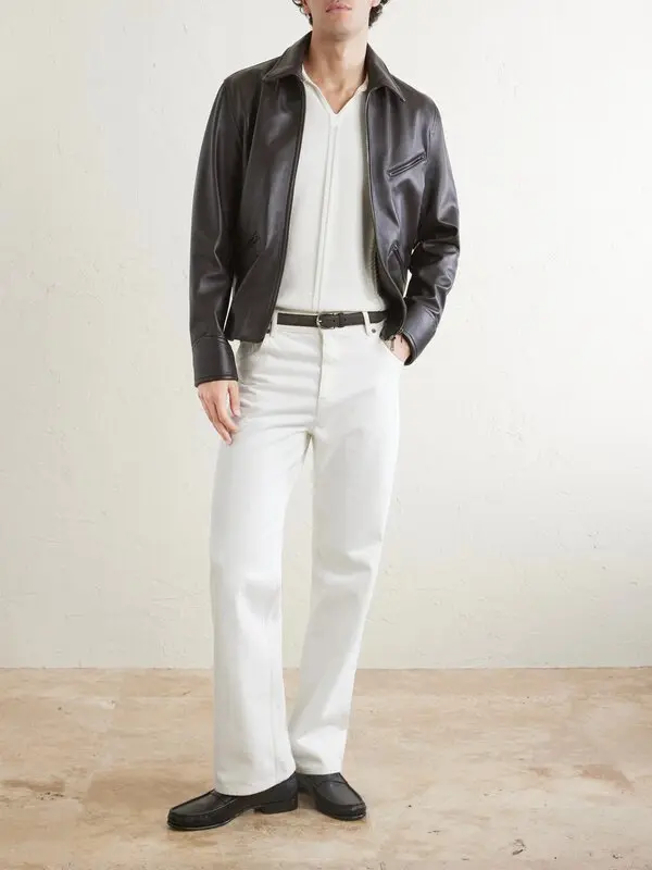 J. MUESER Racer Leather Jacket