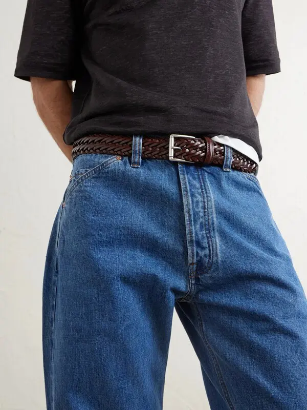 Anderson's 3.5cm Woven Leather Belt