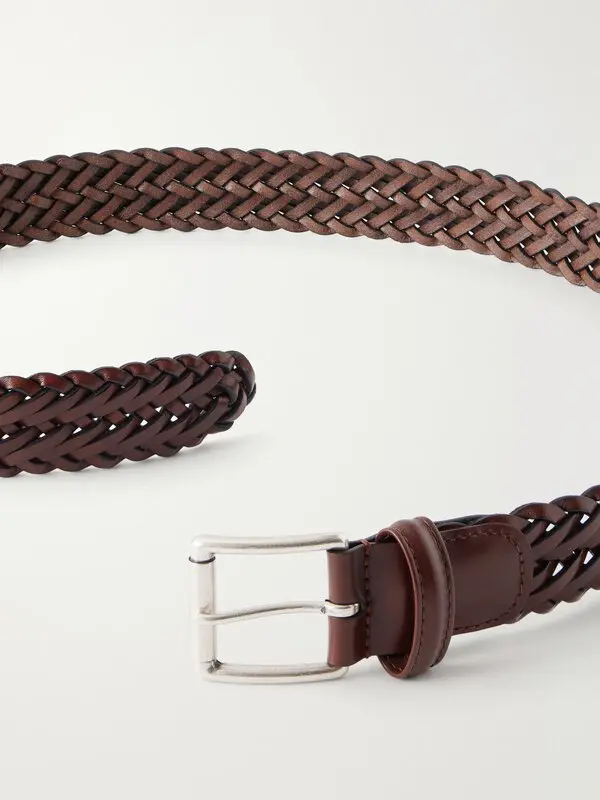 Anderson's 3.5cm Woven Leather Belt