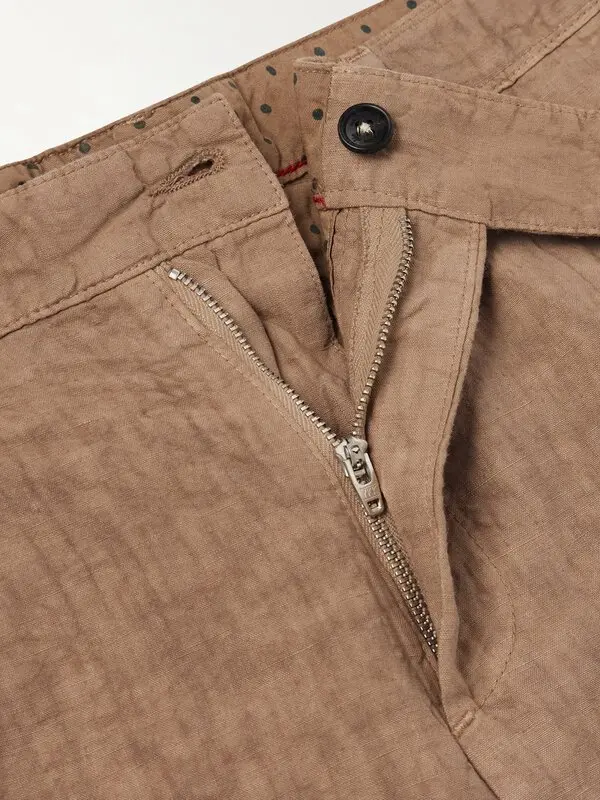 Massimo Alba Alaccia Straight-leg Pleated Linen Shorts