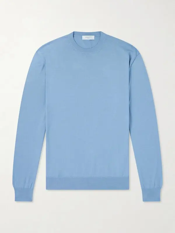 Boglioli Cotton-jersey Sweater - Blue