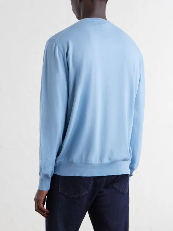 Boglioli Cotton-jersey Sweater - Blue
