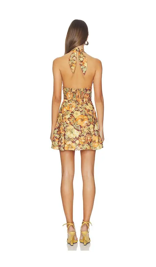 Faithfull The Brand Bianca Halterneck Mini Dress
