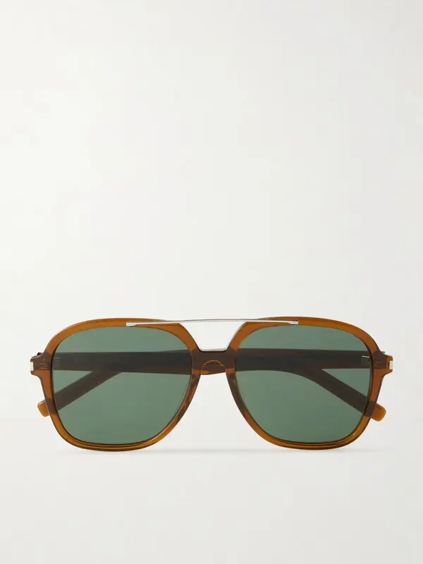 Saint Laurent Sl 545 Aviator-style Sunglasses - Brown