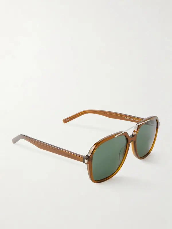 Saint Laurent Sl 545 Aviator-style Sunglasses - Brown
