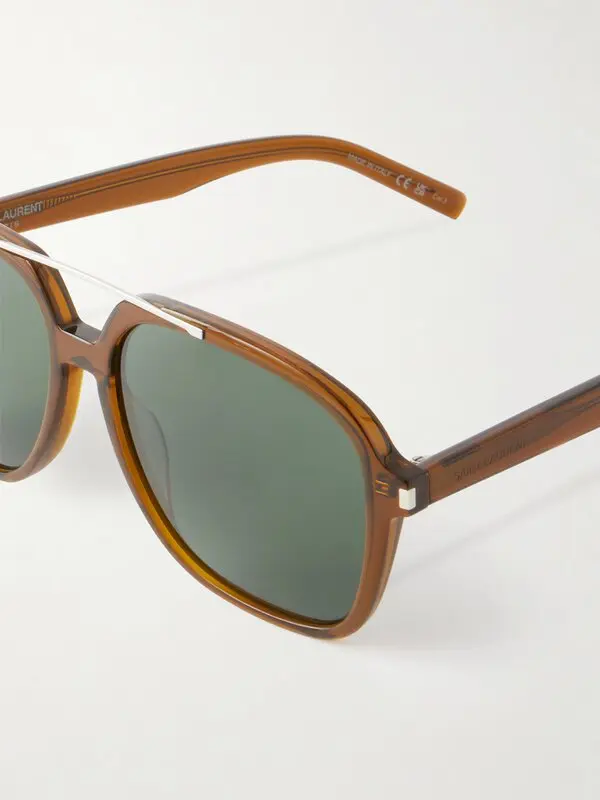 Saint Laurent Sl 545 Aviator-style Sunglasses - Brown