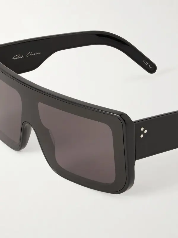 Rick Owens Documenta Square-frame Sunglasses - Black