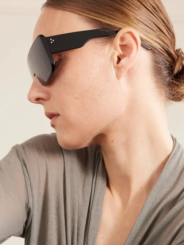 Rick Owens Documenta Square-frame Sunglasses - Black