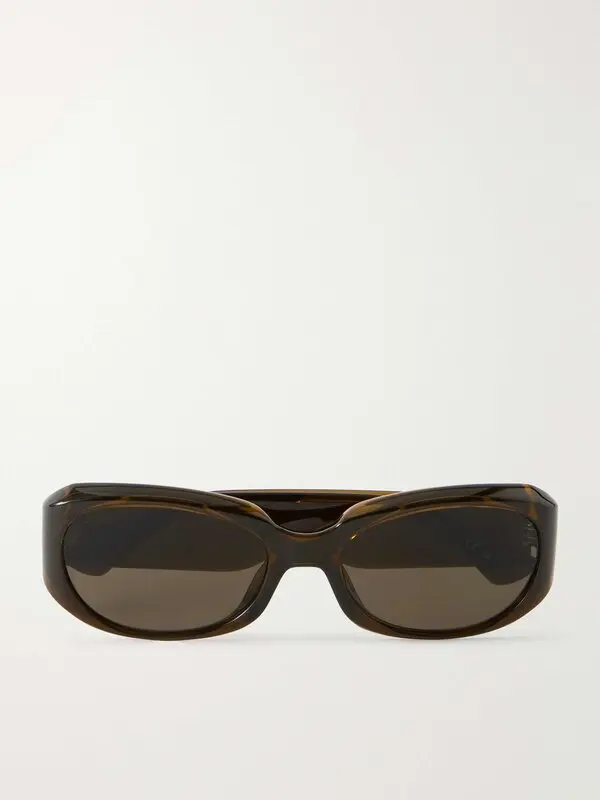 Saint Laurent Sl 868 Squared-frame Sunglasses - Army Green
