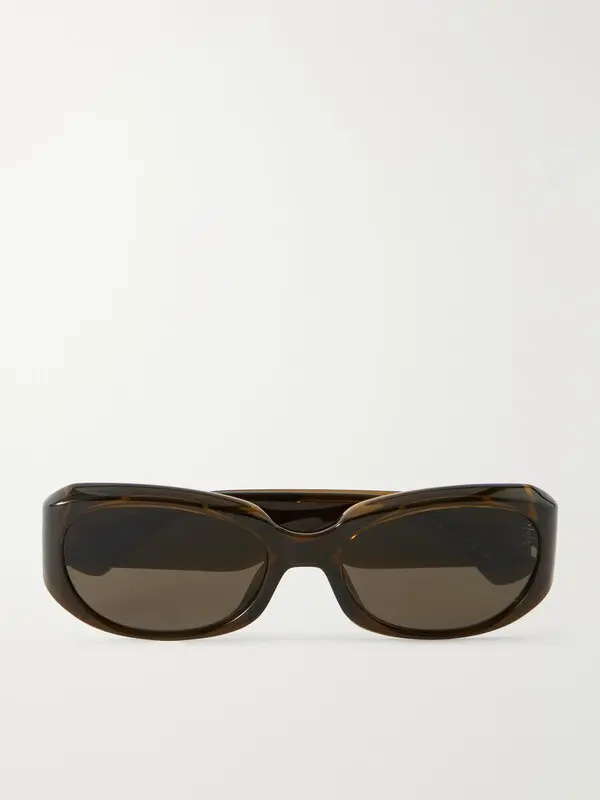 Saint Laurent Sl 868 Squared-frame Sunglasses - Green