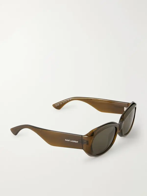 Saint Laurent Sl 868 Squared-frame Sunglasses - Green