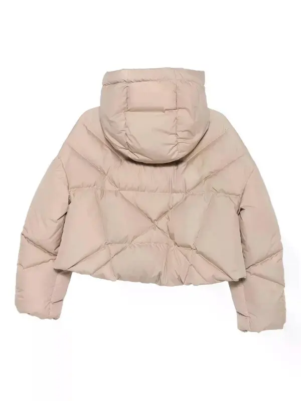 Khrisjoy Iconic Cropped Puffer Jacket - Neutrals
