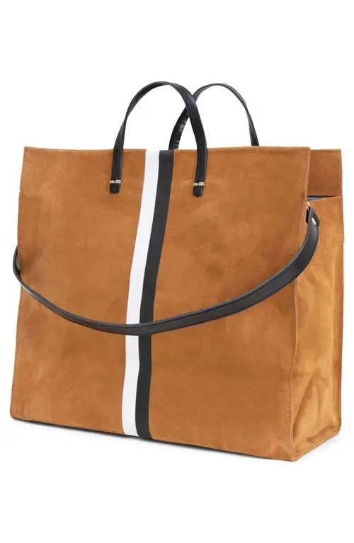 Clare V. Striped Suede Tote