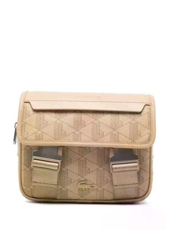 Lacoste Viennois Monogram-print Messenger Bag - Neutrals