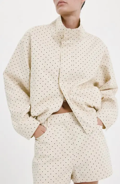 Mango Dots Cotton Jacket - Ecru