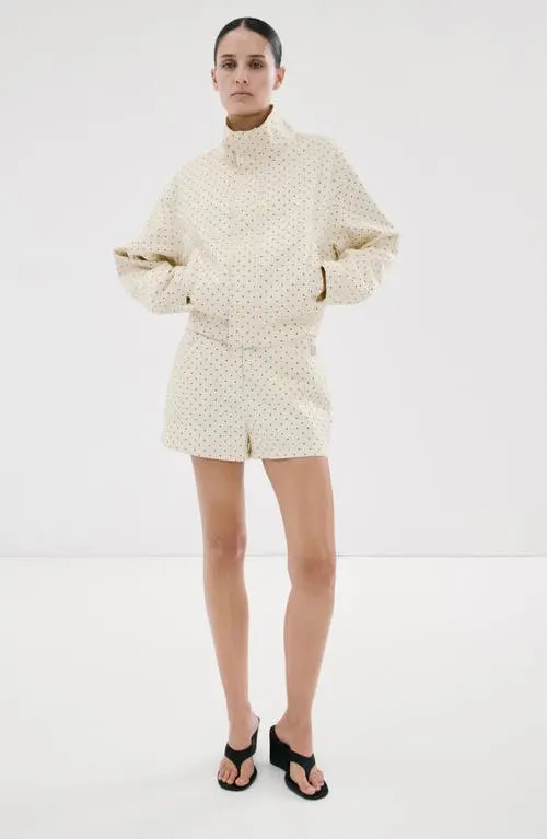 Mango Dots Cotton Jacket - Ecru