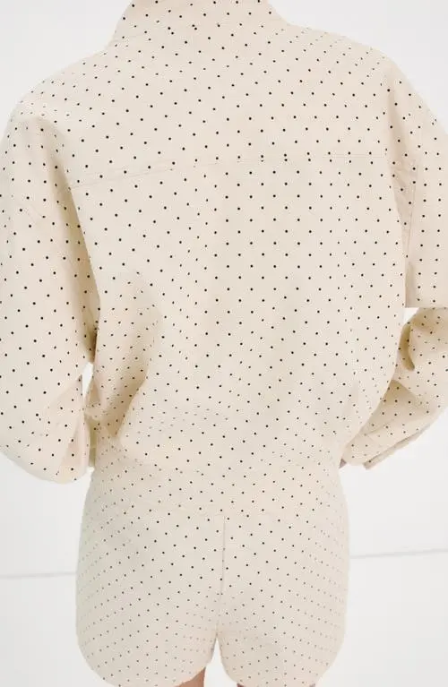 Mango Dots Cotton Jacket - Ecru