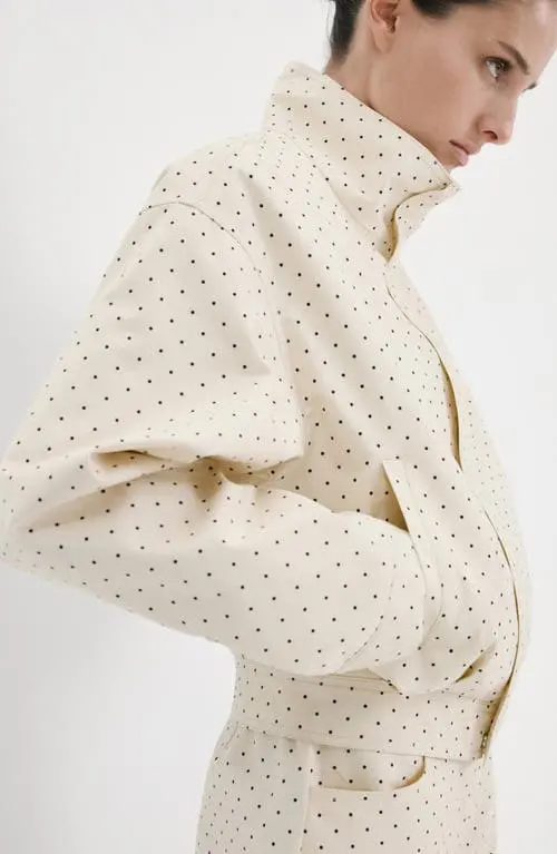 Mango Dots Cotton Jacket - Ecru
