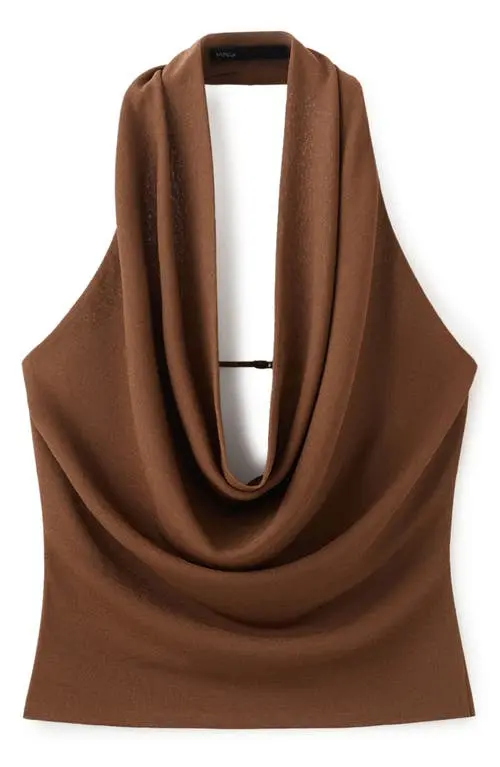 Mango Coris Draped Halter Top