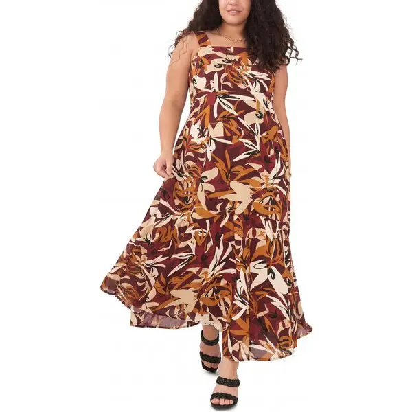 Vince Camuto Printed Sleeveless Maxi Dress