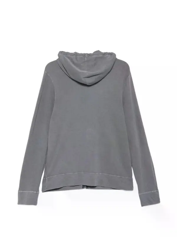 JAMES PERSE Zip-up Drawstring Hoodie - Grey