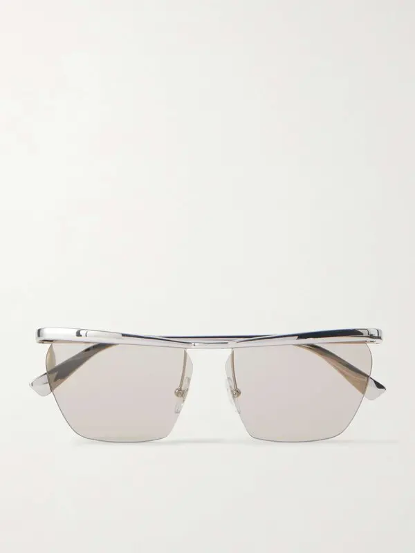 Phoebe Philo Square Frame Sunglasses - Silver