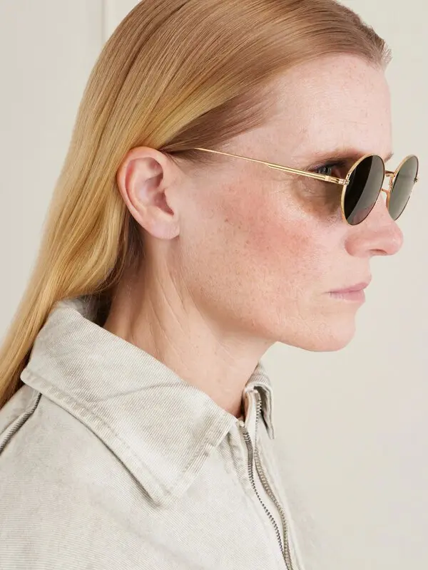 Oliver Spencer X Khaite 1994c Round Frame Sunglasses - Gold