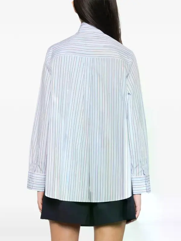 MANUEL RITZ Striped Pussy-bow Shirt