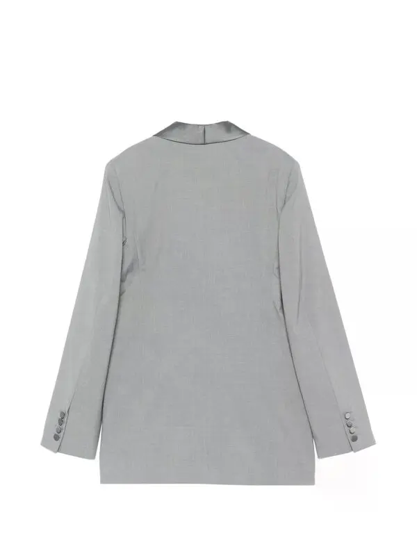 MANUEL RITZ Satin Lapel Single-button Blazer